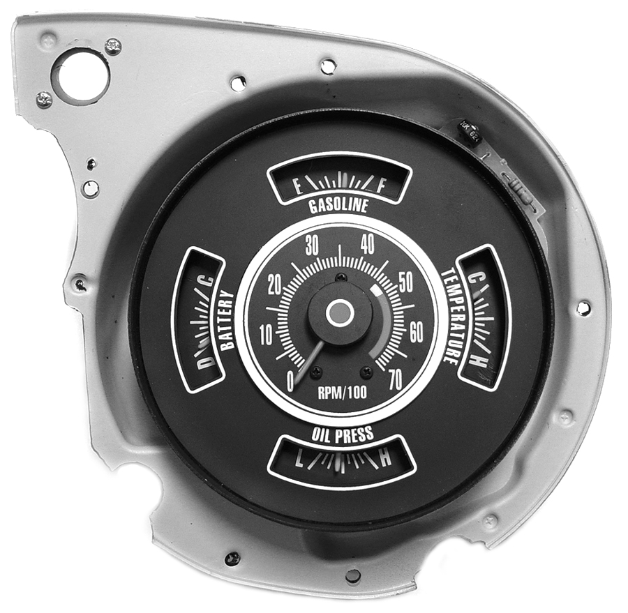 69 Chevelle / El Camino Tach & Gauge Package Tachometer 5000 RPM Red Line