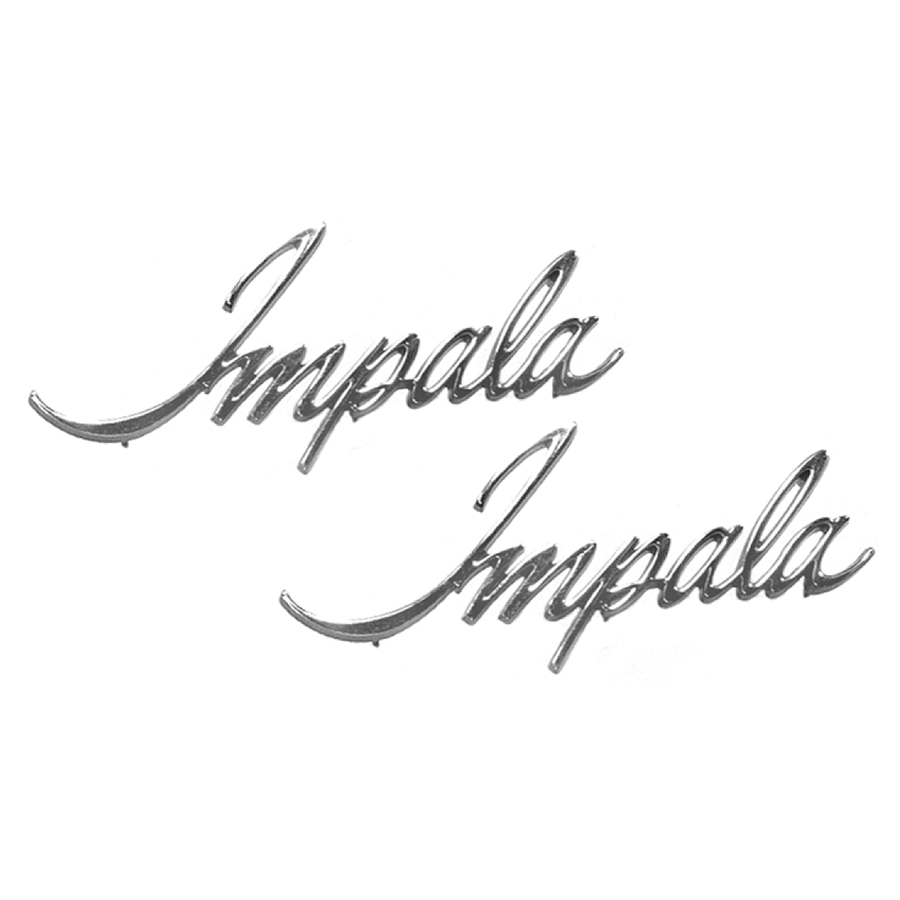 69 Chevrolet "Impala" Front Fender Emblem Scripts