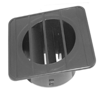67-72 Defroster Vent, Black, RH