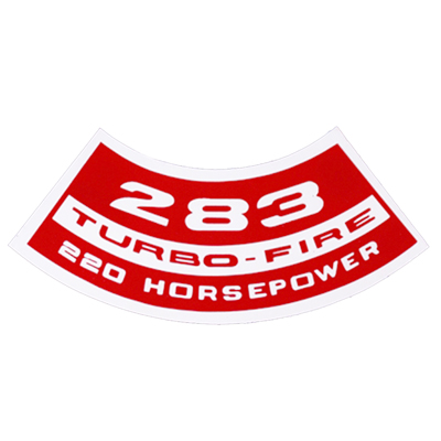 Chevrolet Small Block Car - 283 Turbo-Fire 220 HP Air Cleaner Decal